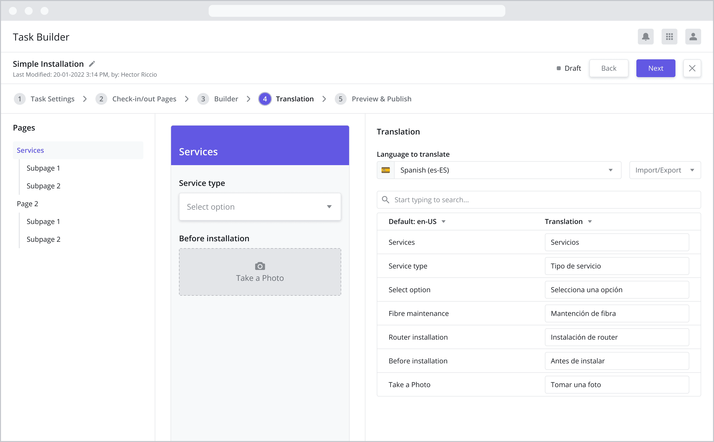 Step 4: Translations